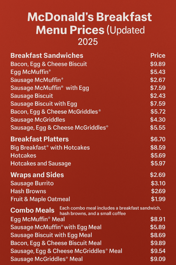 McDonald’s Breakfast Menu Prices (Updated 2025) – Price of Menu | Restaurant Menu Prices ...