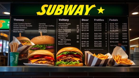 Subway Menu With Prices: Complete 6-Inch & Footlong Subs, Regional ...